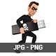 3D Thief Holding USB Key, Graphics | GraphicRiver