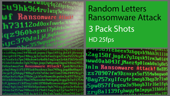 Random Letters and Numbers - Ransomware Attack on a Computer Screen ...