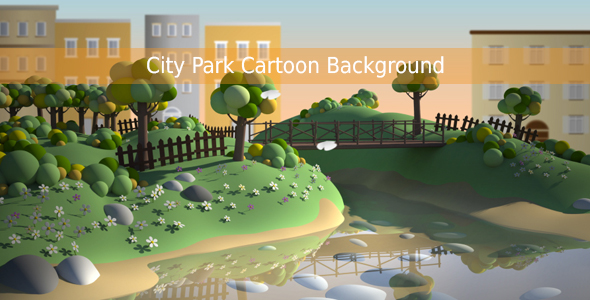 City Park Cartoon Background, Motion Graphics | VideoHive