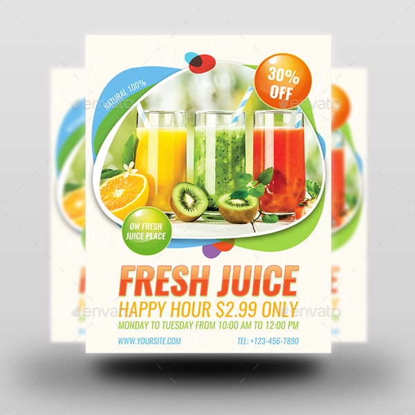 Fresh Juice Flyer Template, Print Templates | GraphicRiver