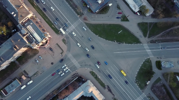 Aerial View of the Intersection of Urban Highways, Stock Footage ...