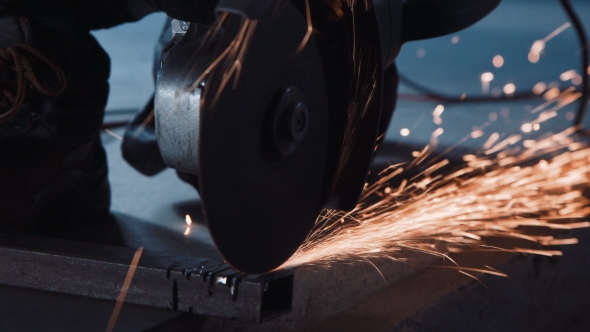 Working Angle Grinder, Stock Footage | VideoHive