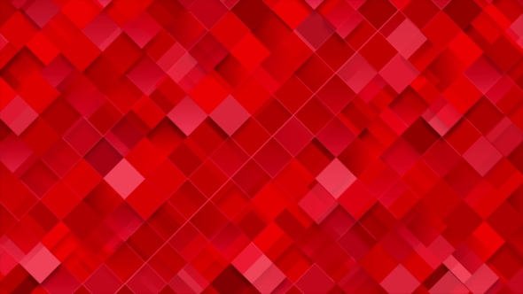 Bright Red Geometric Squares Mosaic , Motion Graphics | VideoHive