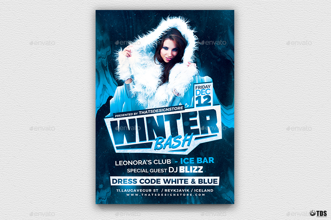 Winter Bash Flyer Template V3, Print Templates | GraphicRiver