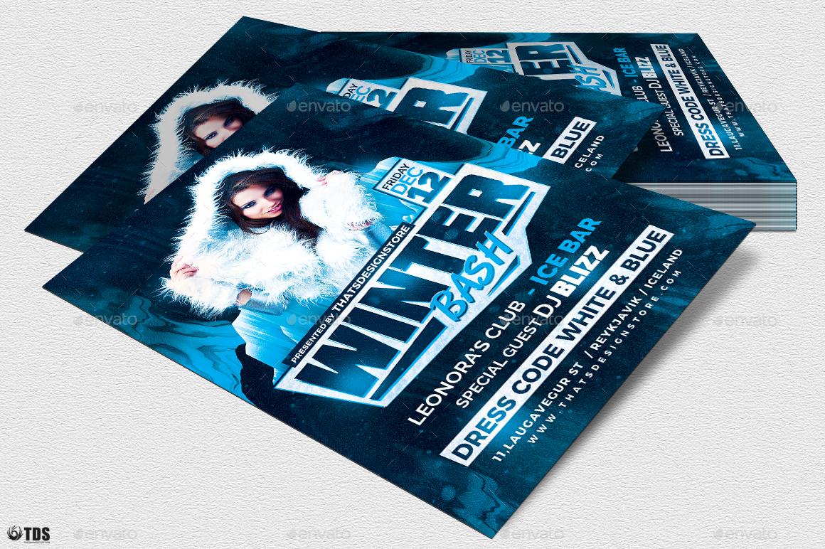 Winter Bash Flyer Template V3, Print Templates | GraphicRiver