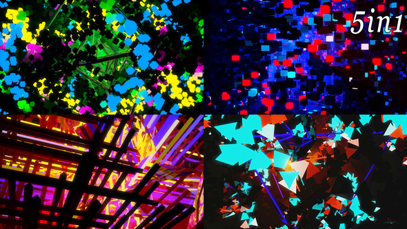 Bright Cubes - VJ Loop Pack (5in1), Motion Graphics | VideoHive