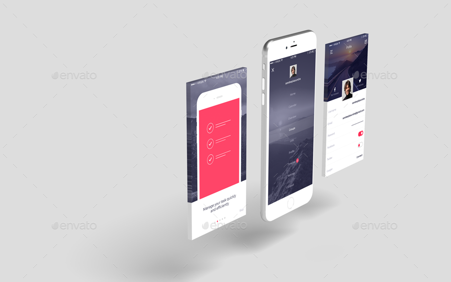 Mobile Application Mockup, Graphics | GraphicRiver