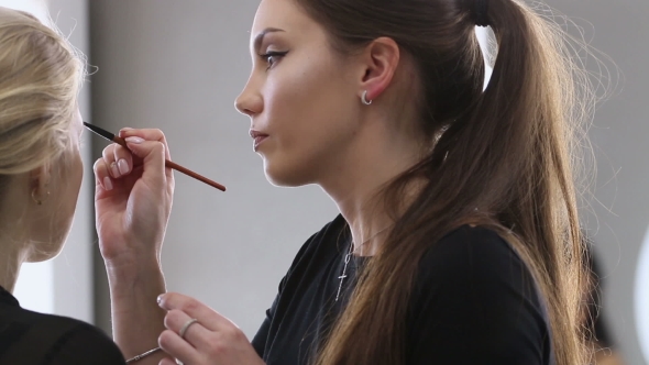 Make-up Artist Work in Her Studio, Stock Footage | VideoHive