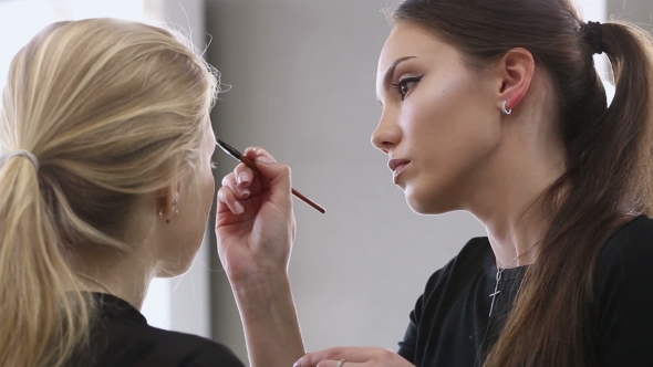 Make-up Artist Work in Her Studio, Stock Footage | VideoHive