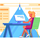 Girl Working at Computer, Vectors | GraphicRiver