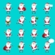 Santa Claus Icon Set in Flat Style, Vectors | GraphicRiver