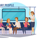 Subway Underground People Cartoon Composition, Vectors | GraphicRiver