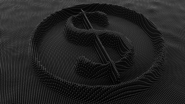 US Dollar Sign on Metal Pin Art Board Switching To Euro Symbol, Motion ...