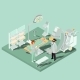 Vector Isometric Interior of Operating Room, Vectors | GraphicRiver