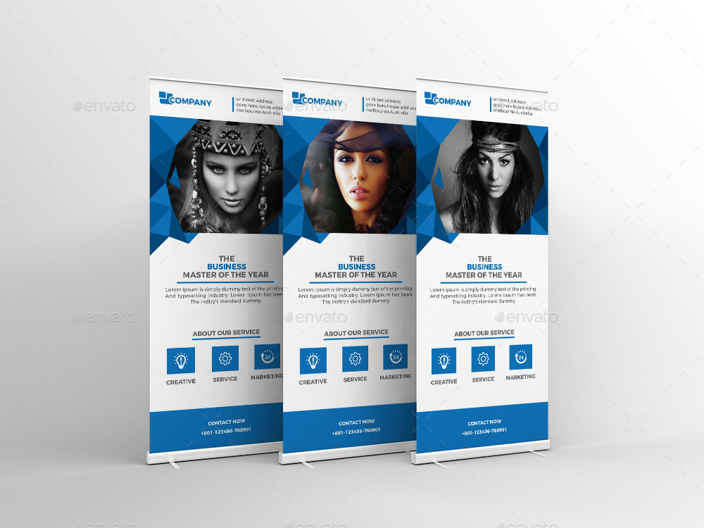 Modeling Roll Up Banner, Print Templates | GraphicRiver