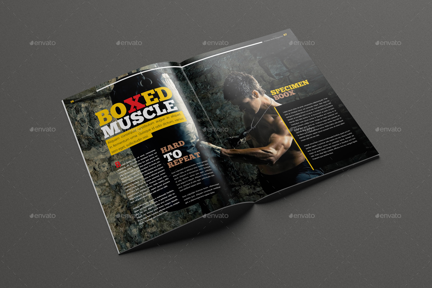 Fitness Body Magazine, Print Templates | GraphicRiver