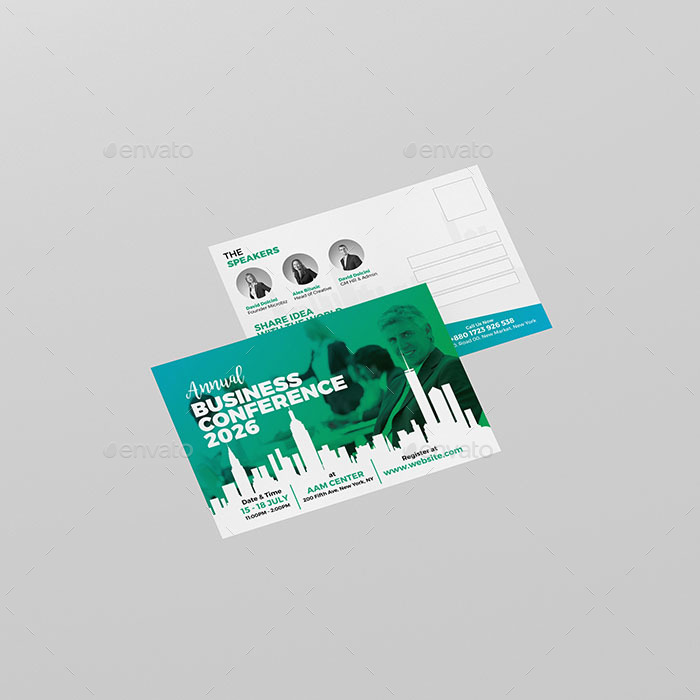 Business Conference or Event Postcard, Print Templates | GraphicRiver