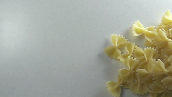 Noodles Fall on a White Table, Stock Footage | VideoHive