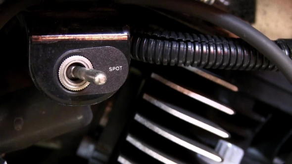 Starting Toggle Switch on the Motorcycle Engine, Stock Footage | VideoHive