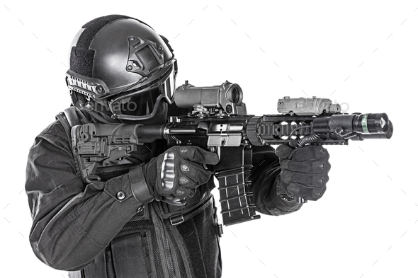 swat police special forces with rifle Stock Photo by Getmilitaryphotos