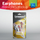 Earphones Blister Pack Mockup With Earphones Inside, Graphics ...