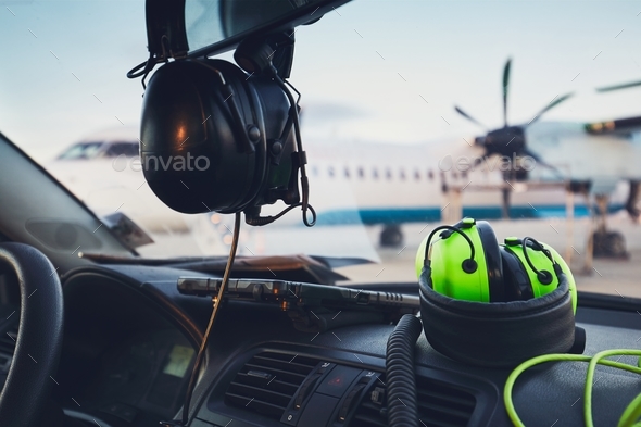 Headphones of the ground staff Stock Photo by Chalabala | PhotoDune