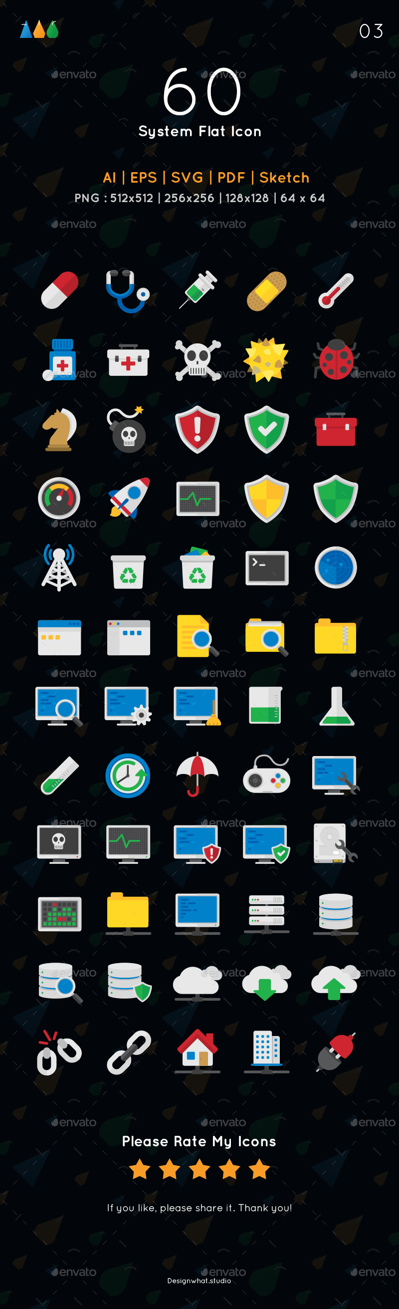 575 Flat Icon Pack 2016, Icons | GraphicRiver