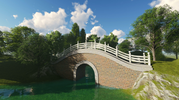 Old Bridge and Lake, Motion Graphics | VideoHive