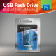 USB Flash Drive Blister Pack Mockup With USB Inside, Graphics ...
