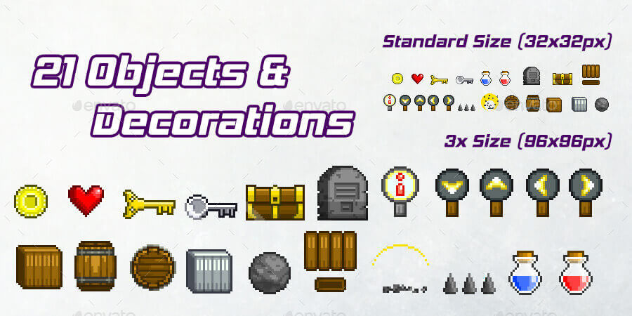 2D Pixel Game Kit 3 of 5 w character sprites & more, Game Assets ...