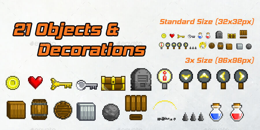 2D Pixel Game Kit 5 of 5 w character sprites & more, Game Assets ...