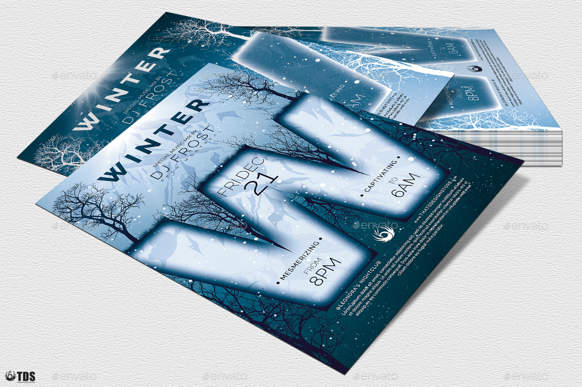 Minimal Winter Flyer Template by lou606 | GraphicRiver