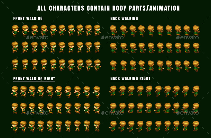 Isometric Tower Defense Game Kit 3 of 3 w character sprites & more ...