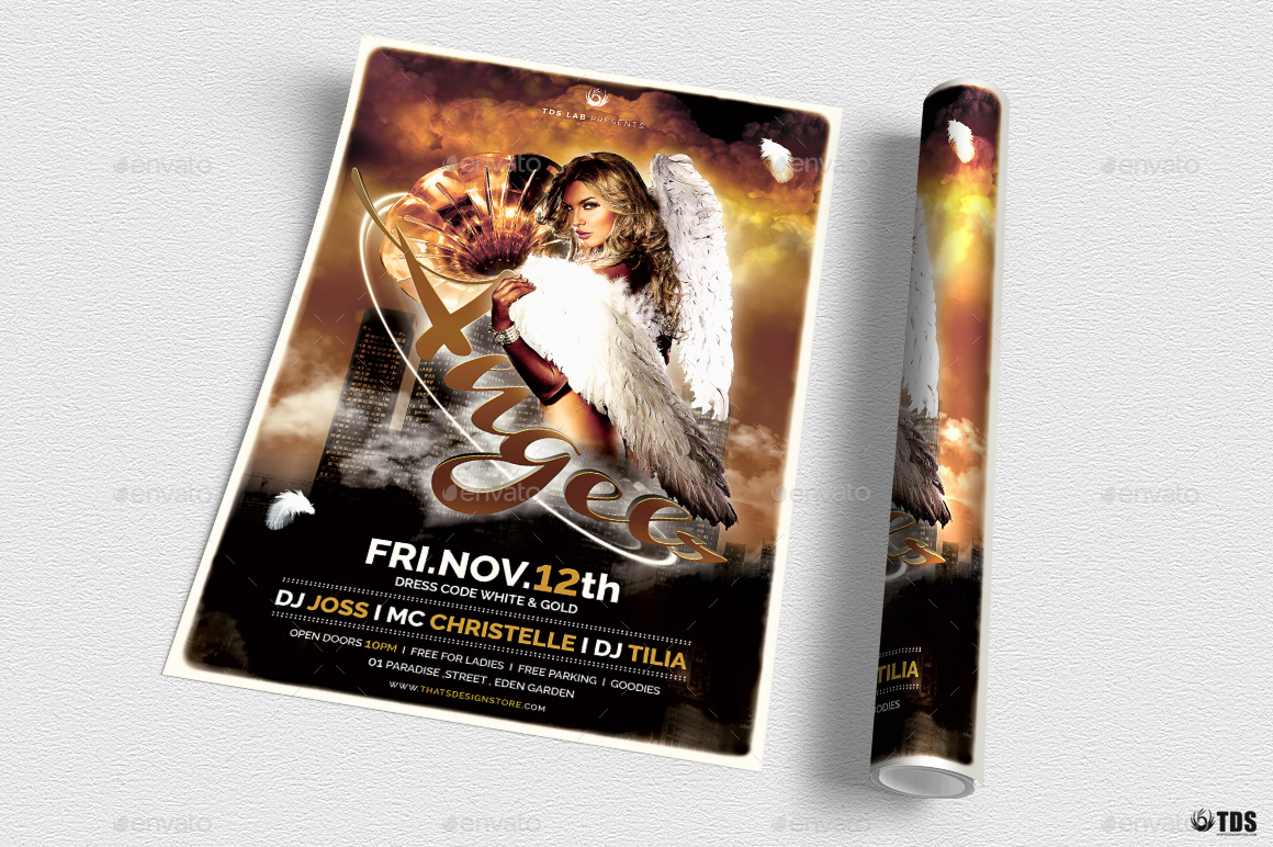 Angels Party Flyer Template V1 by lou606 | GraphicRiver