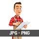 3D Handyman Writing on Notepad, Graphics | GraphicRiver