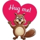Cartoon Beaver Ready for a Hugging, Vectors | GraphicRiver