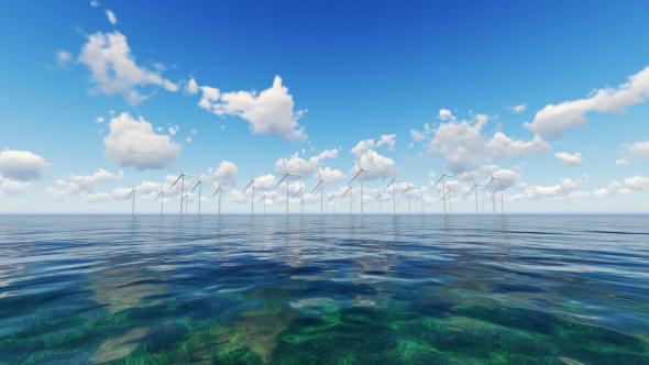 Wind Turbines Spinning, Motion Graphics | VideoHive