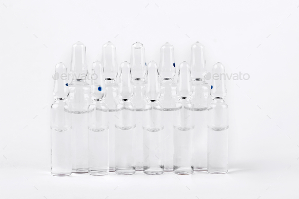 Raw of medical ampoules for injections Stock Photo by stockfilmstudio