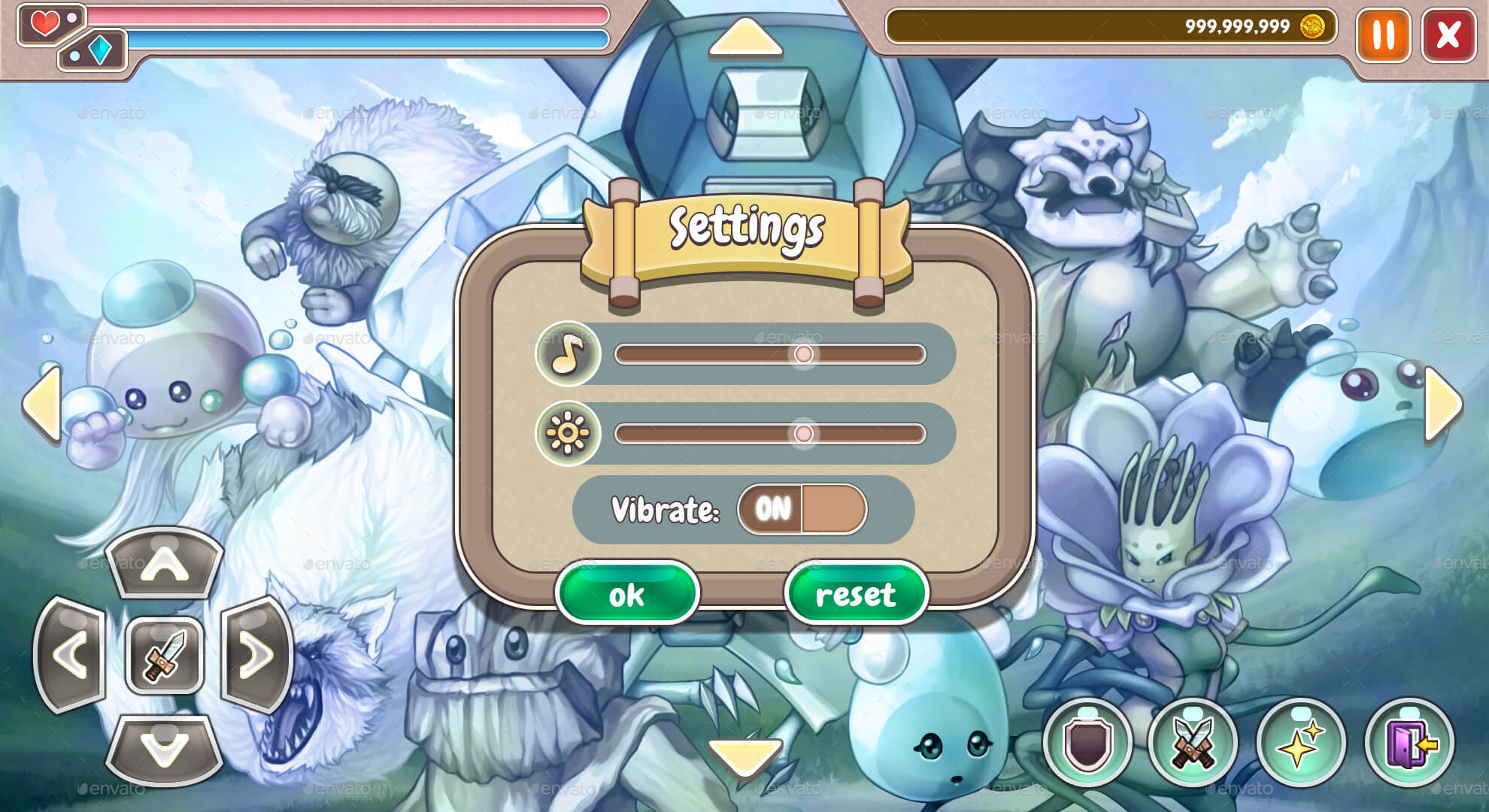 2D Cartoon Game GUI Pack with complete ready game screens and more ...