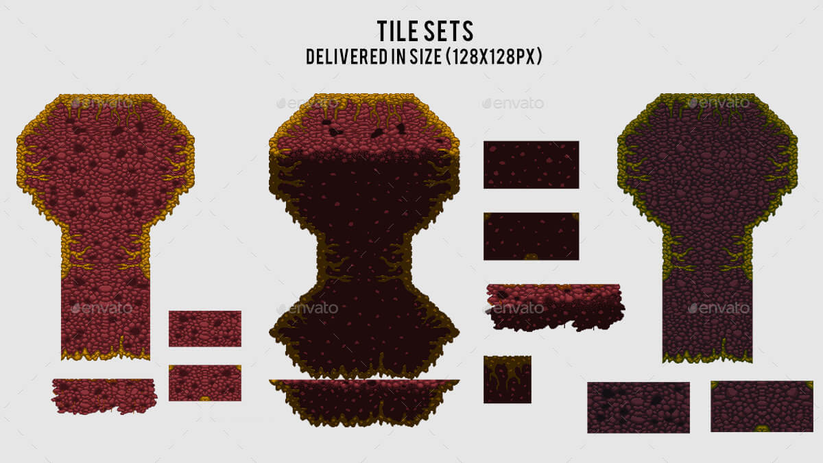 8-Bit Platformer Jetpack Pixel Hero Boy Game Kit 1 of 2, Game Assets