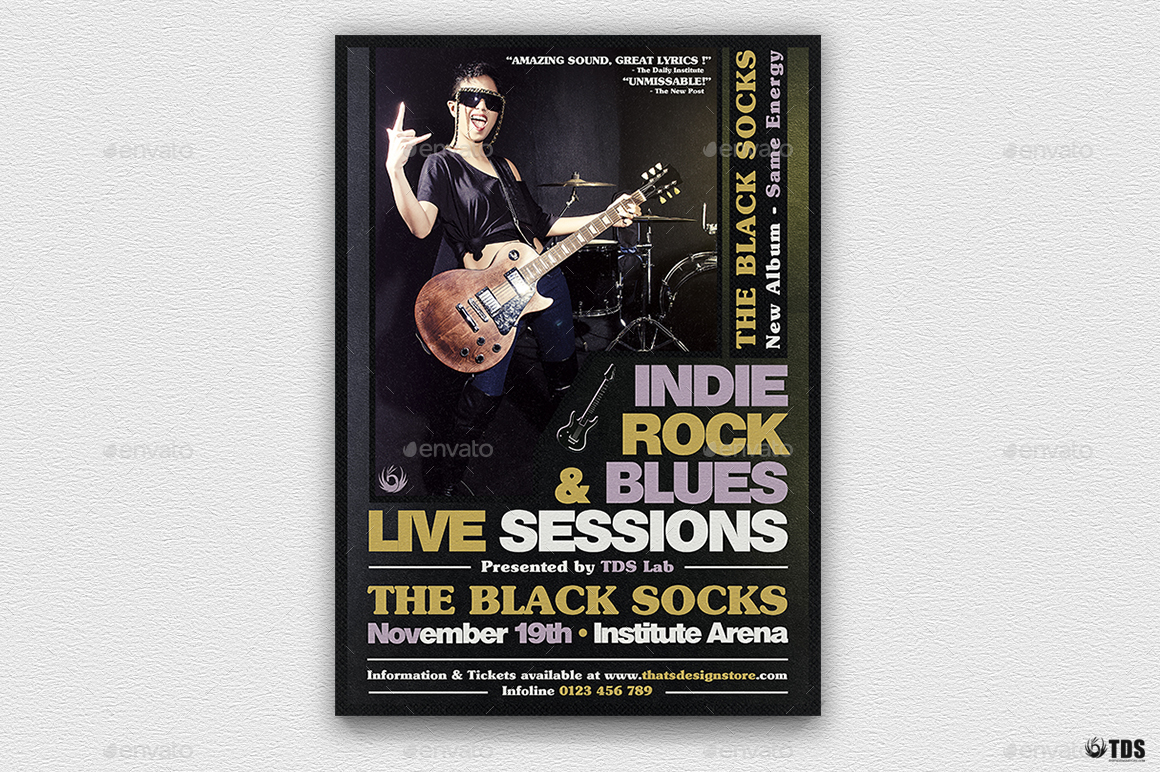 Live Sessions Flyer Template, Print Templates | GraphicRiver