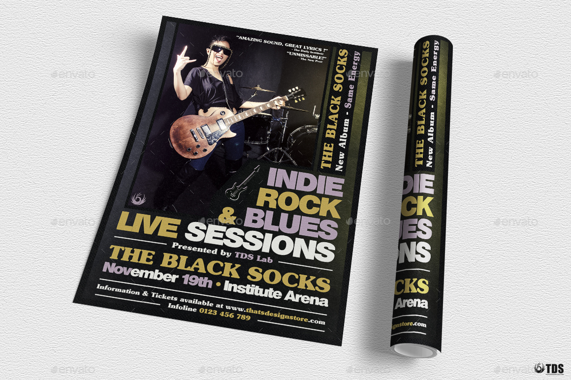 Live Sessions Flyer Template, Print Templates | GraphicRiver