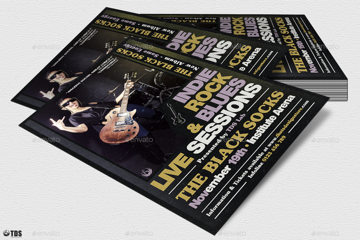 Live Sessions Flyer Template, Print Templates | GraphicRiver