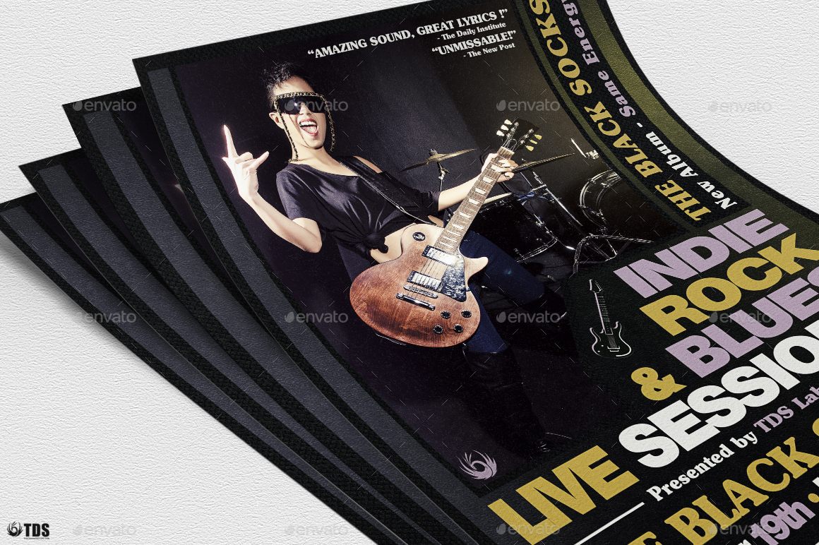 Live Sessions Flyer Template, Print Templates | GraphicRiver