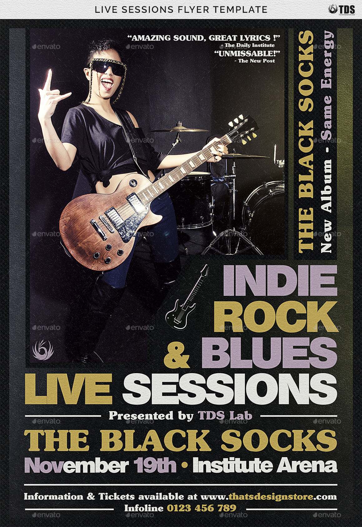 Live Sessions Flyer Template, Print Templates | GraphicRiver