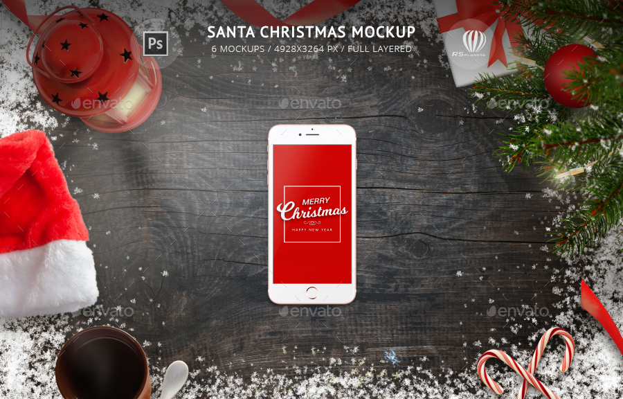 Santa Christmas Mockup, Graphics | GraphicRiver