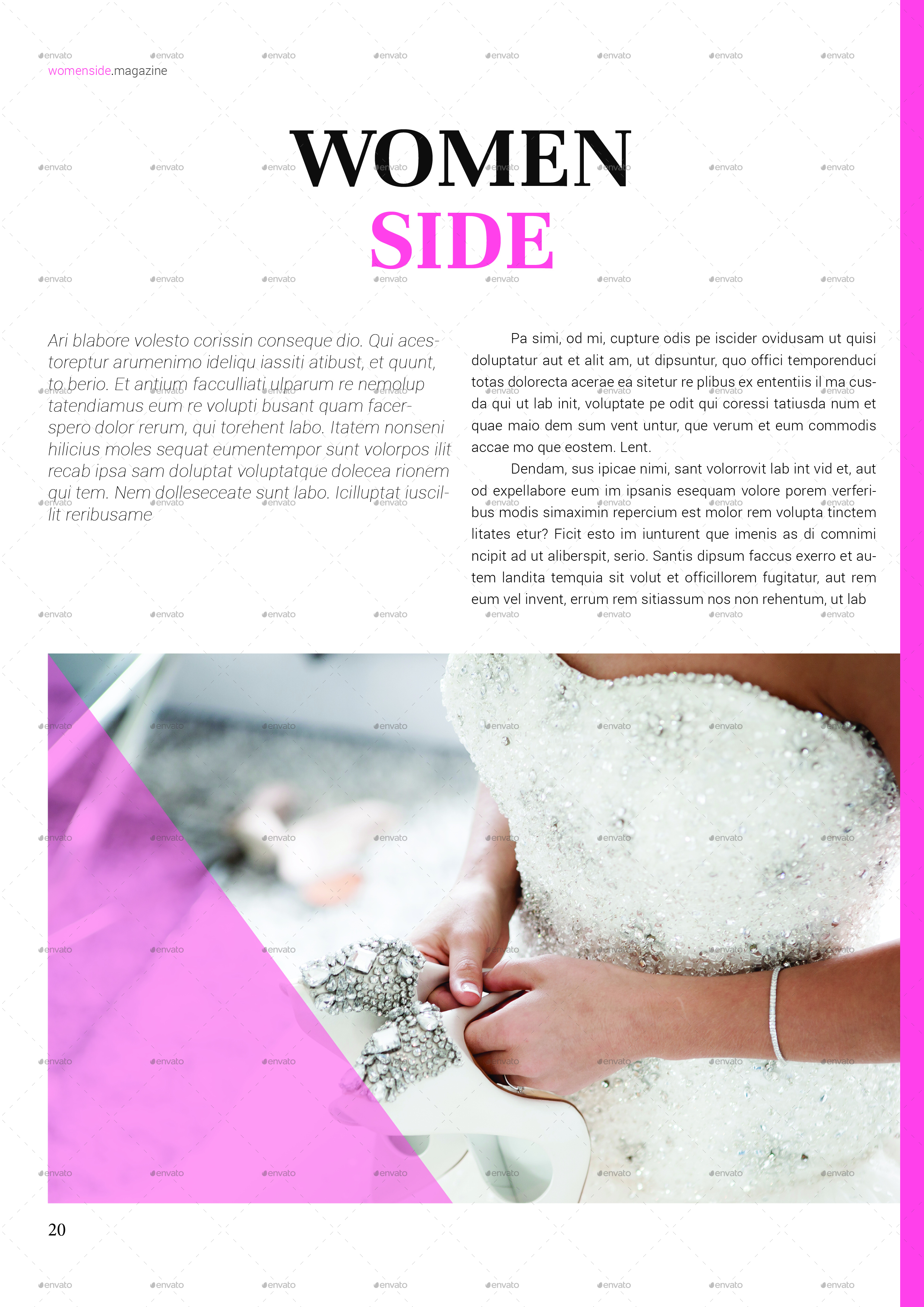 Women Side Magazine, Print Templates | GraphicRiver