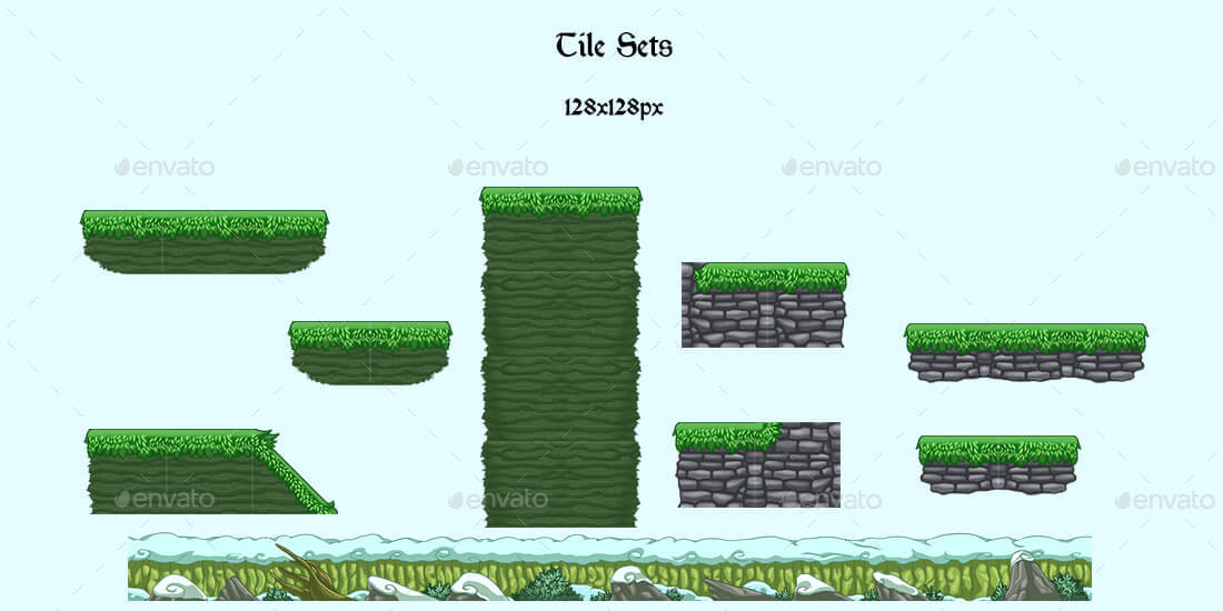 2D Platformer Fantasy Game Kit 2 of 3 - Sprites, Backgrounds & More ...