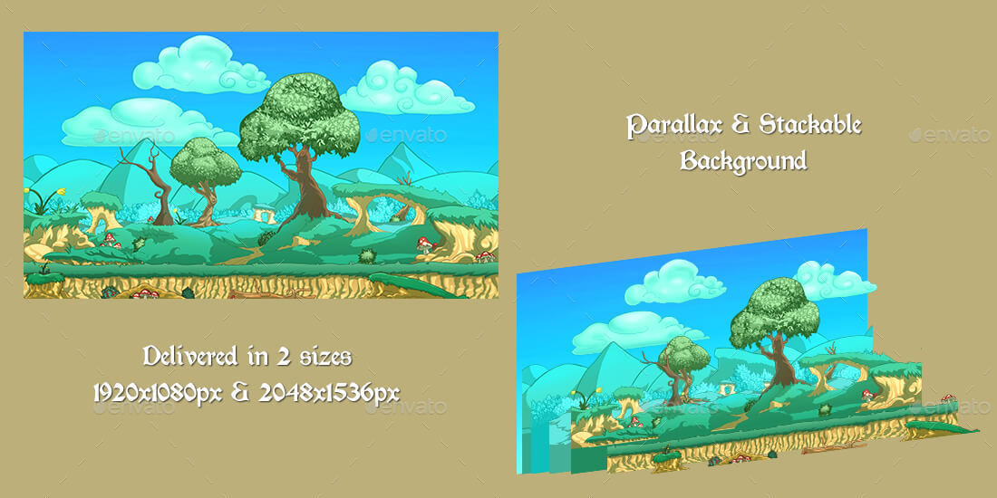 2D Platformer Fantasy Game Kit 3 of 3 - Sprites, Backgrounds & More ...