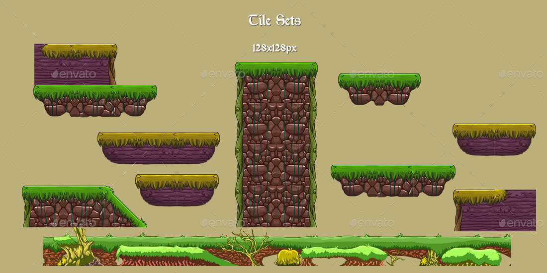 2D Platformer Fantasy Game Kit 3 of 3 - Sprites, Backgrounds & More ...